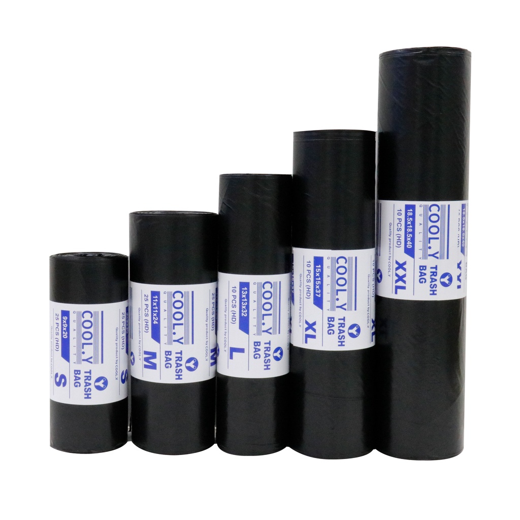 Trash Garbage Bag Small/Medium/Large/XL/2XL per Roll (Can be used for ...