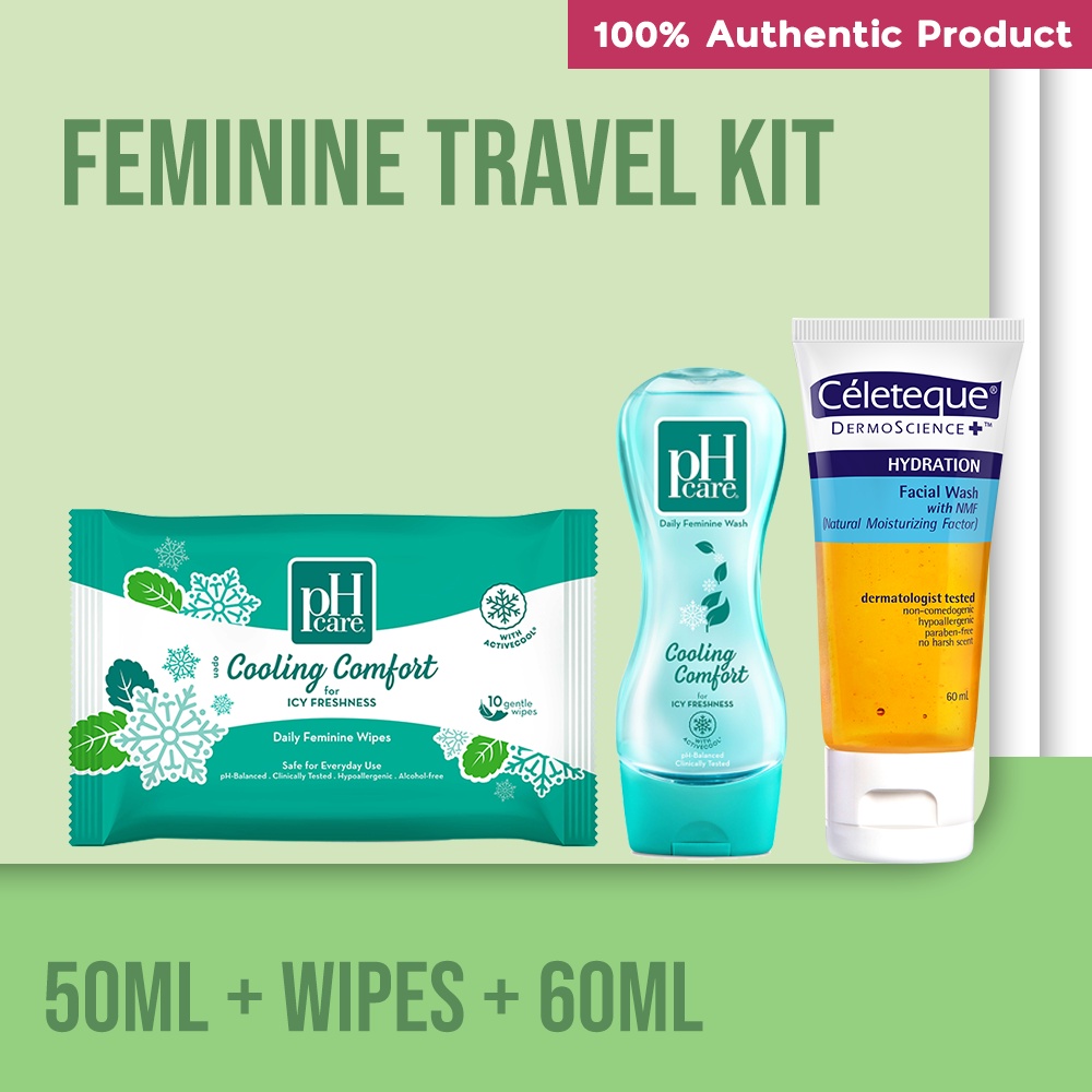 Feminine Travel Kit (pH Care Cooling Comfort 50ml + pH Care Cooling ...