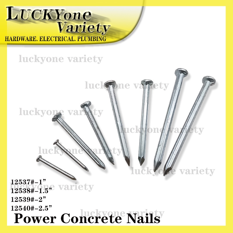 POWER CONCRETE CEMENT NAIL 1"/ 1 1/2" / 2"/ 2 1/2" | Shopee Philippines