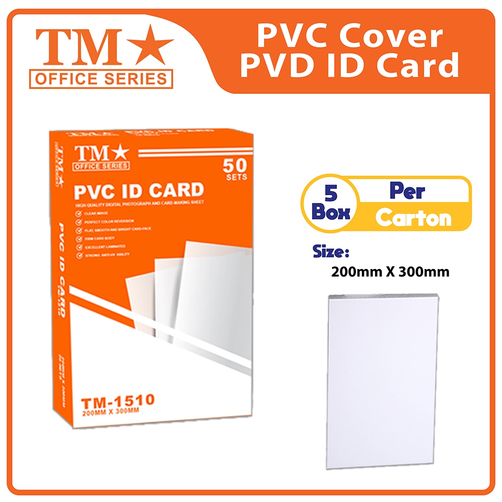 TM 5 boxes PVC ID Card 50 sets 200mm x 300mm (TM-1510) | Shopee Philippines