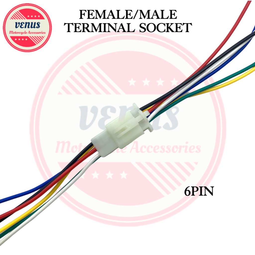 Venus Motorcycle Terminal Wire Connector Socket Male/Female Universal ...