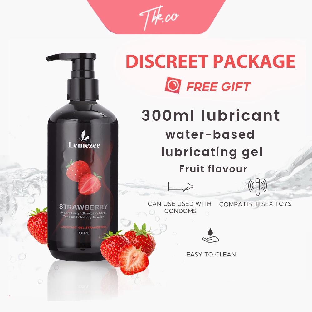 Lemezee 300ML strawberry lube lubricant oil anal sex lube gel health ...