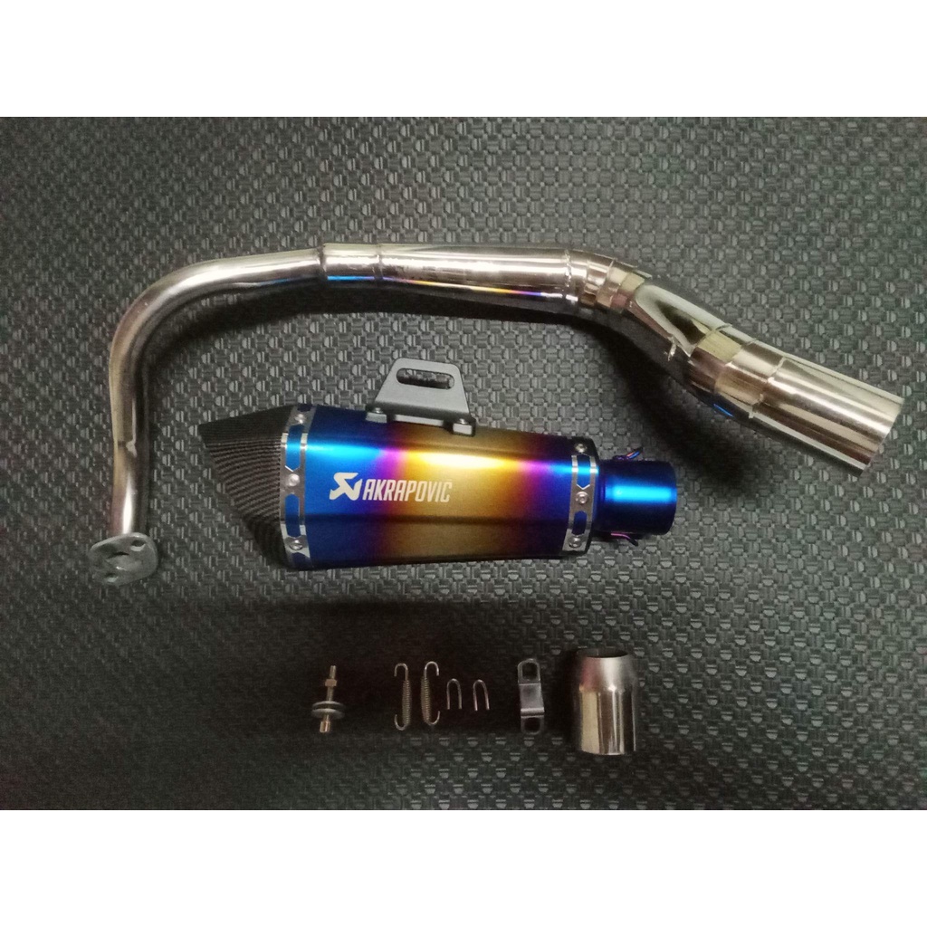 Akrapovic Muffler 2Side Blue with 51mm Honda Click 125/150 big elbow v1 ...