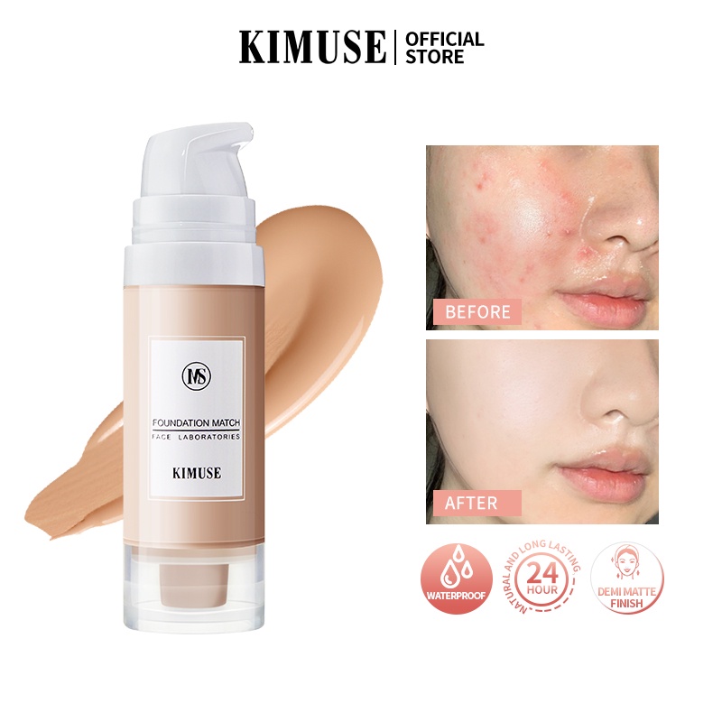KIMUSE Matte Long Lasting Waterproof Liquid Foundation | Shopee Philippines