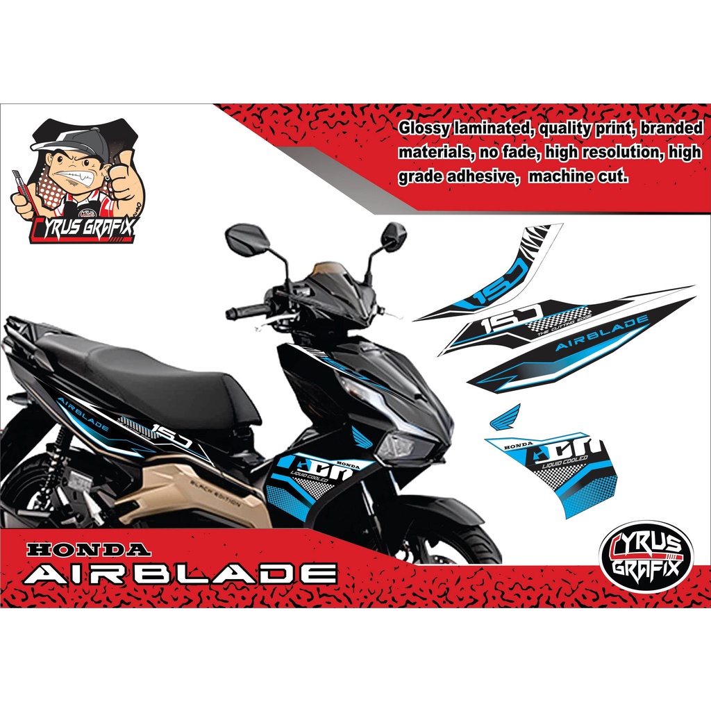 STOCK GLOSSY AIRBLADE DECALS | Shopee Philippines