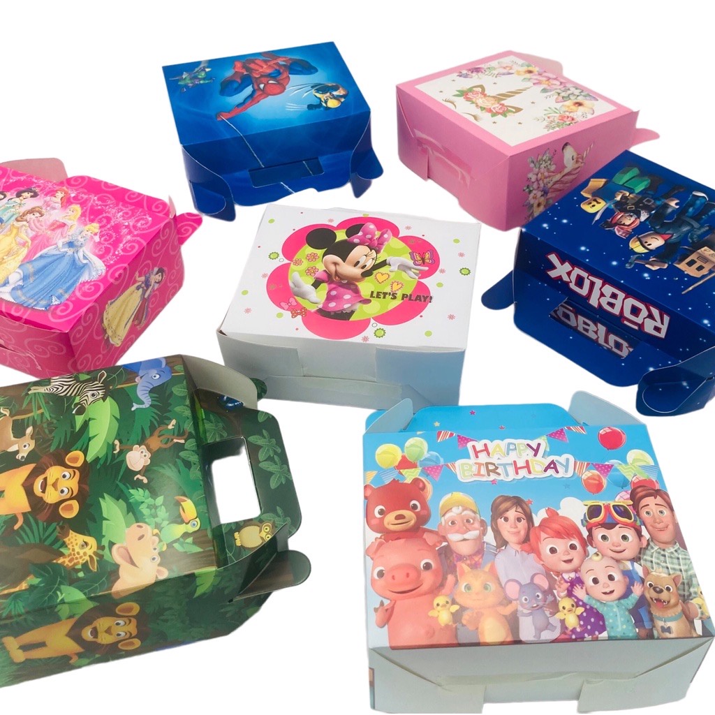 6Pcs/pack Cartoon Happy Birthday Candy Box loot Box Gift Boxes Party ...