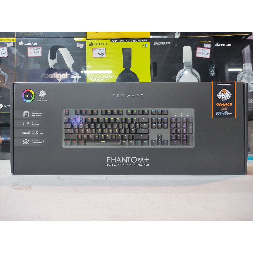 Tecware Phantom + 87 | 104 Keys RGB Mechanical Keyboard | Shopee ...