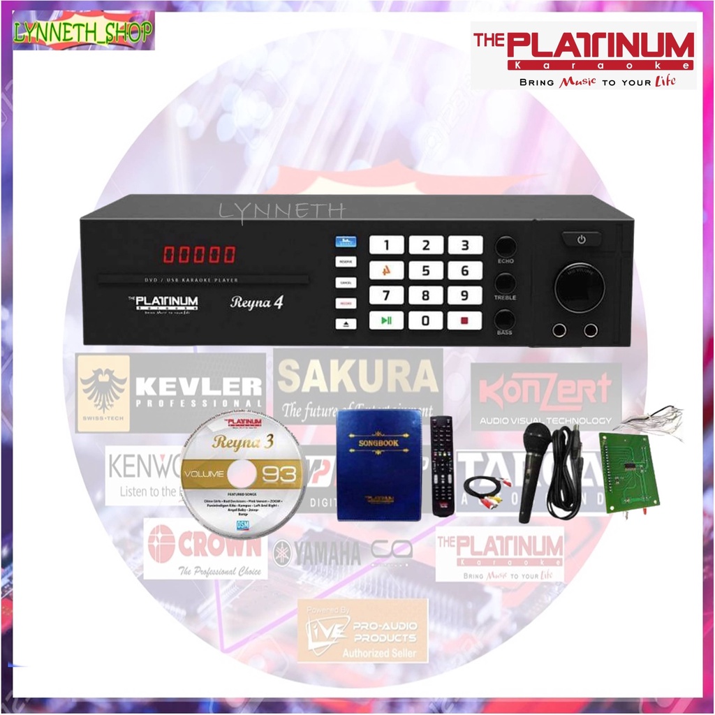 The Platinum Reyna 4 Karaoke Player With 21,000++ songs with Free Wired Microphone | Shopee ...