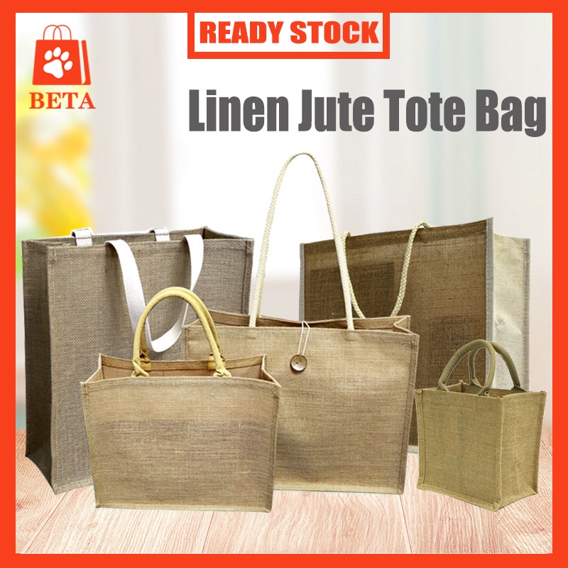 Abaca Bag Linen Jute Bag Muji Handbag Portable Shopping Bag Portable ...