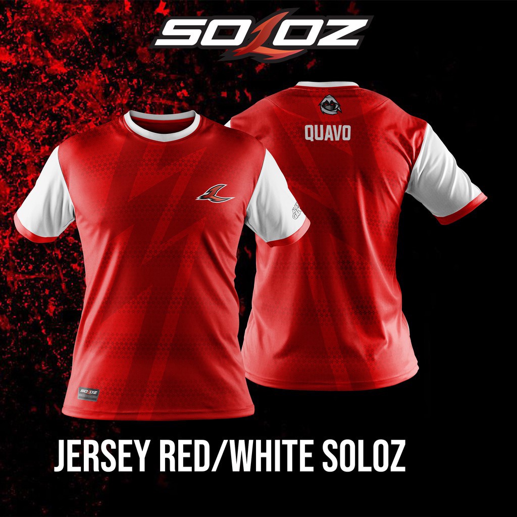 Soloz Red White Jersey With Free Og Logo Soloz Keychain | Shopee ...