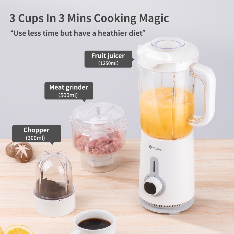 Simplus 3 in 1 Blender And Food Processor For Kitchen For Smoothies ...