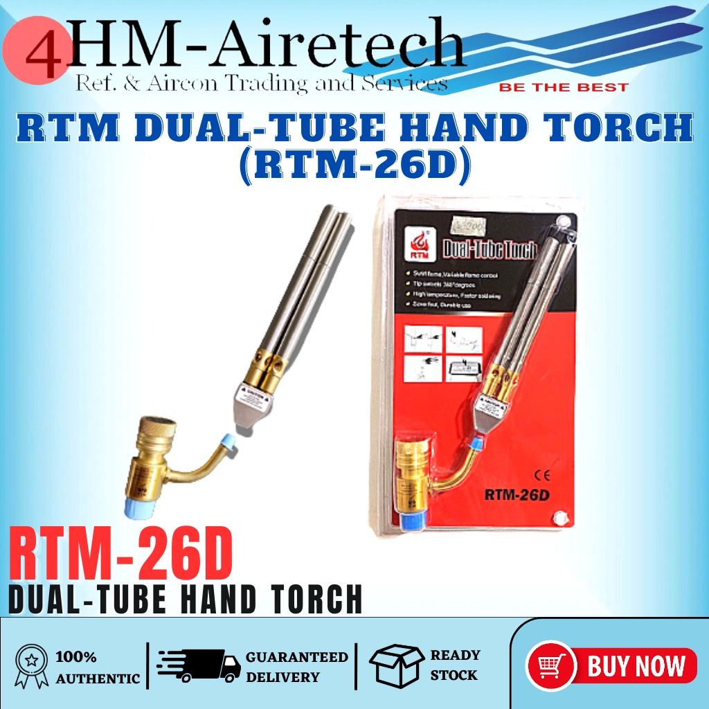 4HM RTM DUAL-TUBE HAND TORCH (RTM-26D) W/ COMBO OFFERS MAPP GAS USED ...