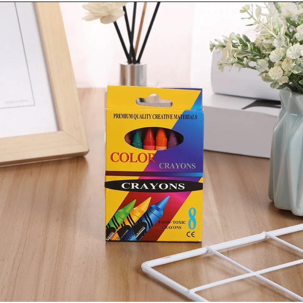 8color Non-Toxic Generic crayons art & crafts school supplies | Shopee ...