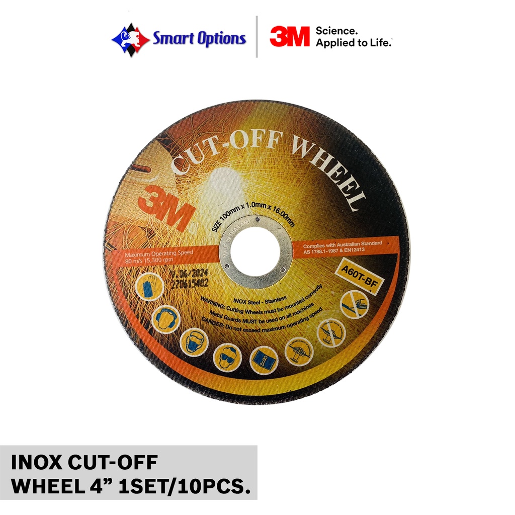 3M INOX CUT-OFF WHEEL 4" 1SET/10PCS. | Shopee Philippines