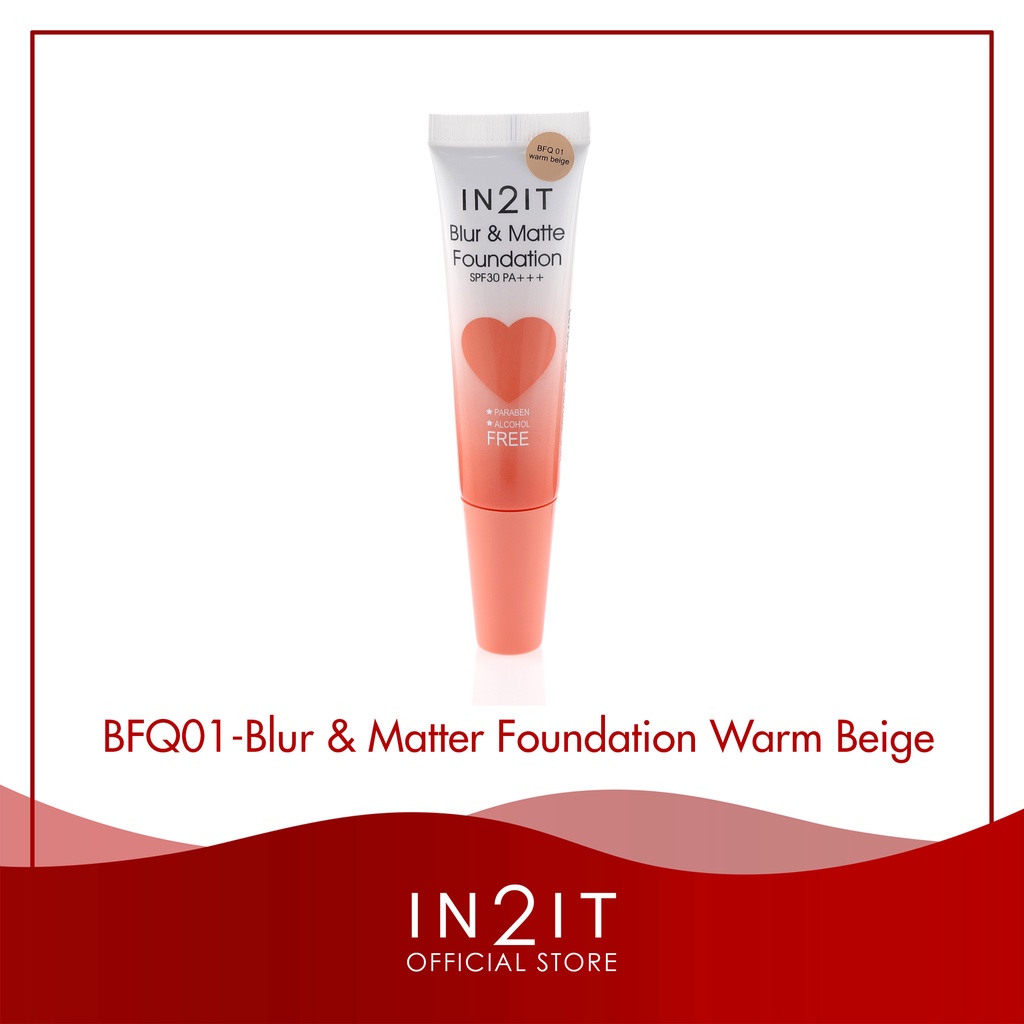IN2IT Blur & Matte Foundation Oil Control UVA/UVB Protection SPF30 PA ...