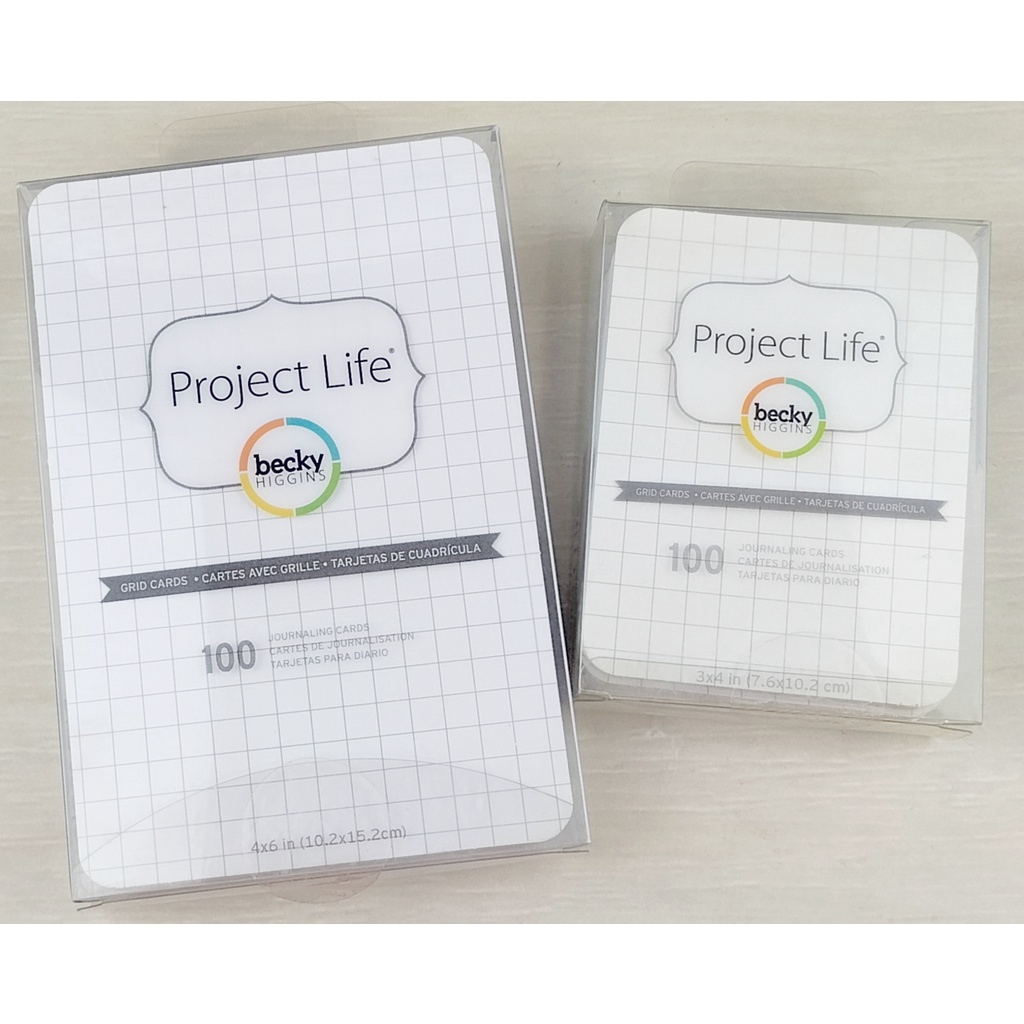 Project Life Becky Higgins Journaling Cards - Grid 100/Pkg | Shopee ...