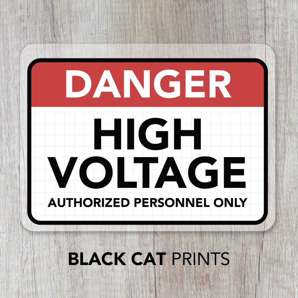 Danger High Voltage Sign / Laminated Signage / Sign Board | Shopee ...