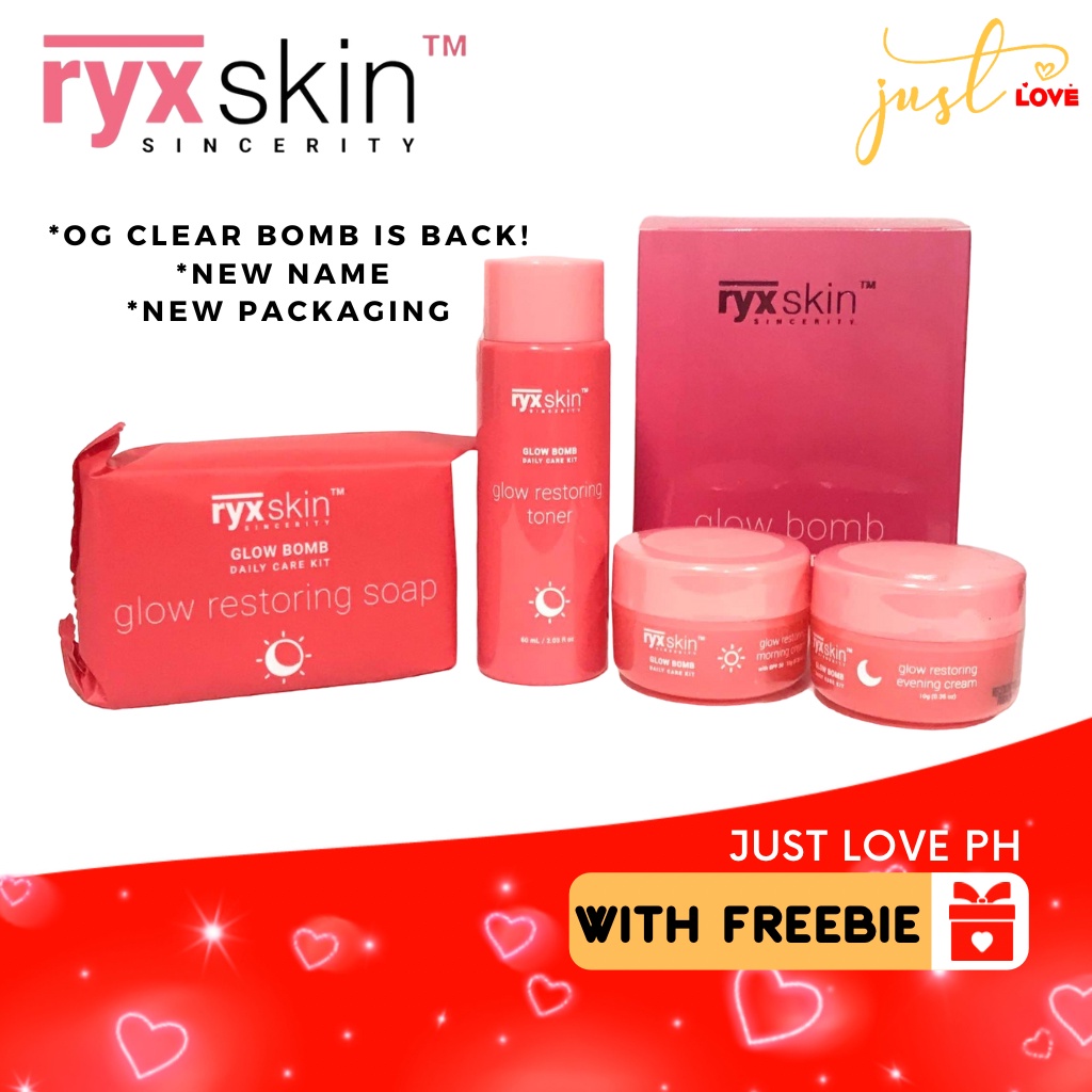 RyxSkin Glow Bomb Daily Care Kit (Ryx Clear Bomb Advanced Exfoliating ...
