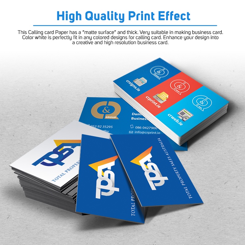 QUAFF Calling Card Paper Double Sided Matte / Glitter Cardstock Paper ...