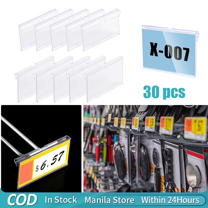 30 PCS Clear Plastic Label Holders Retail Price Label Holder for ...