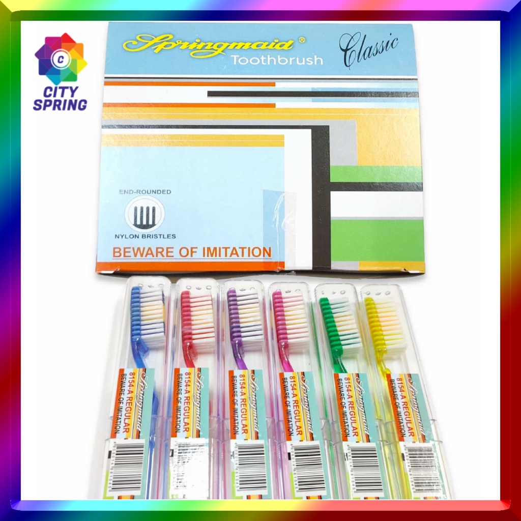 Original Springmaid Toothbrush Adult 12pcs per box 8154 With Case ...