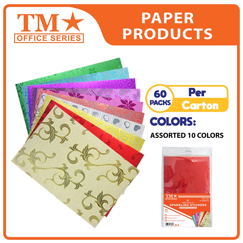 TM 60 packs Sparkling Stickers with Design Assorted 10's (TGP-100 ...