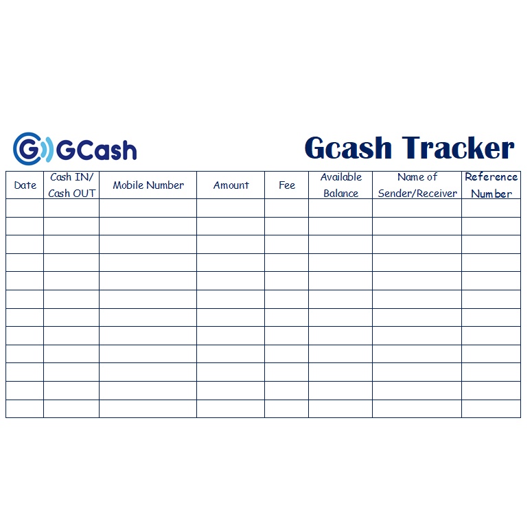 A4 GCASH & LOAD TRACKER 80sheet | Shopee Philippines