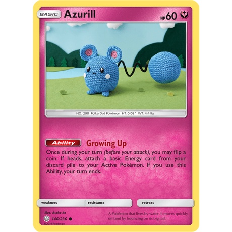 Azurill , Marill , Azumarill Pokemon Cards TCG (2nd Gen Pokemon ...