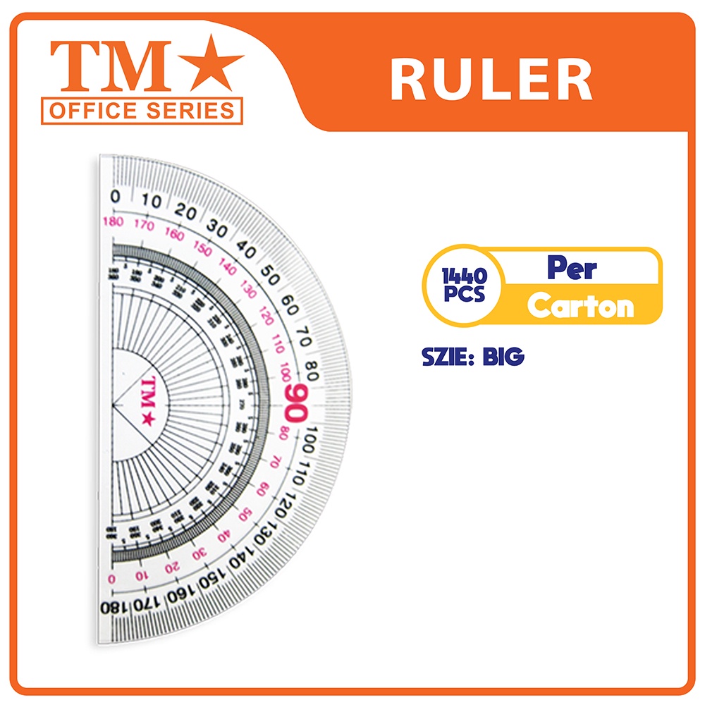 TM 1440 pcs Protractor Big (PR-180) | Shopee Philippines