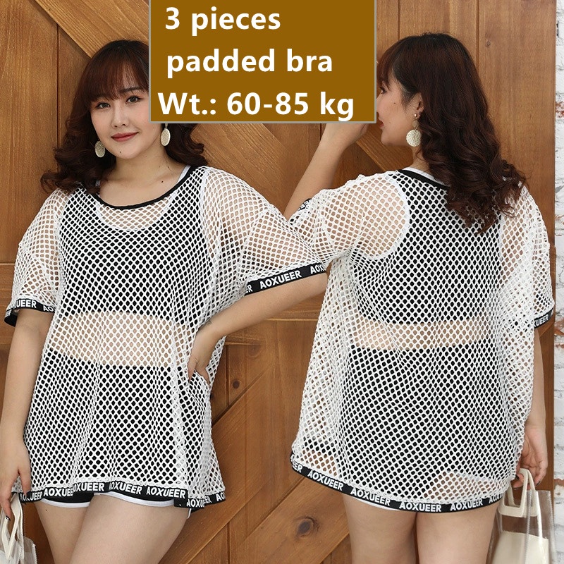 Swimsuit for Women Plus Size Black Beach Outfit Conservative Swimwear ...