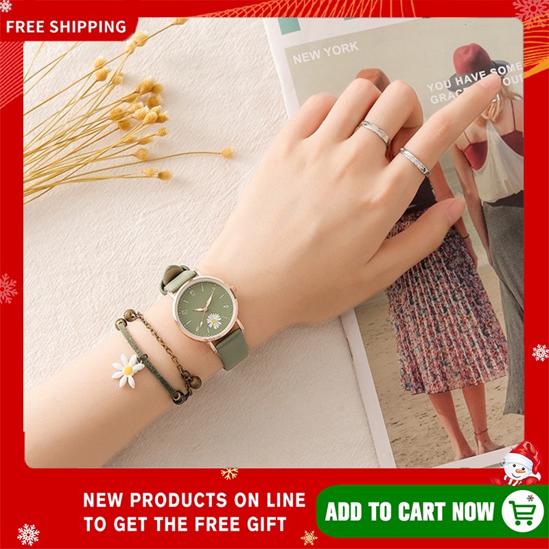 Ins Super Fire Daisy Watch Female Student Green Forest Department ...