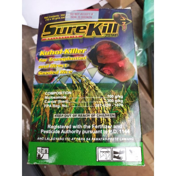 SURE KILL MOLLUSCIDE 35GRAMS KUHOL KILLER | Shopee Philippines