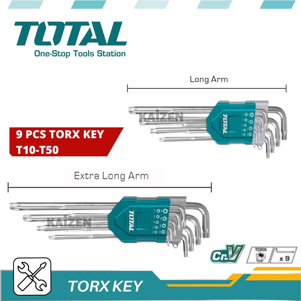 TOTAL Hex key Allen Ball Point Flower THT106192 THT106292 THT106391 ...
