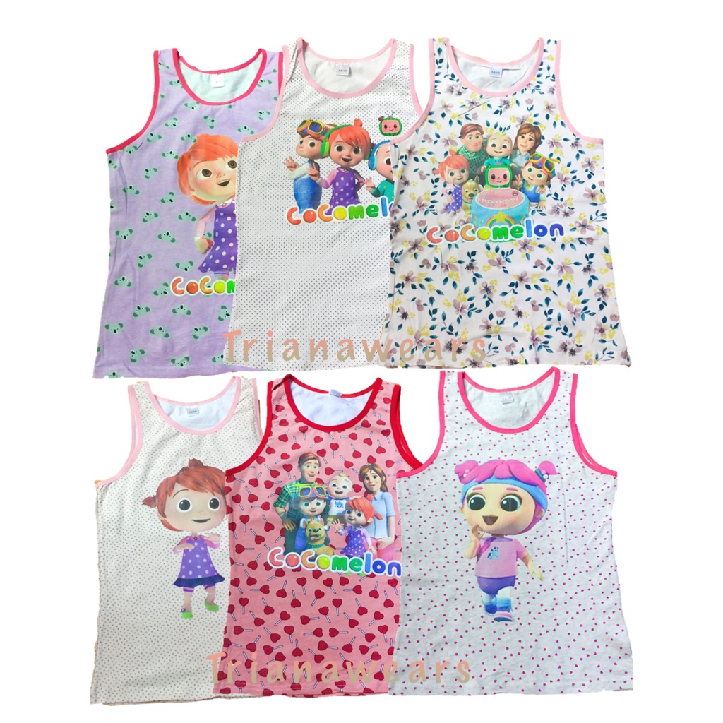 Trianawears Character Printed Cotton Sticker Sando For Girls Tops ...