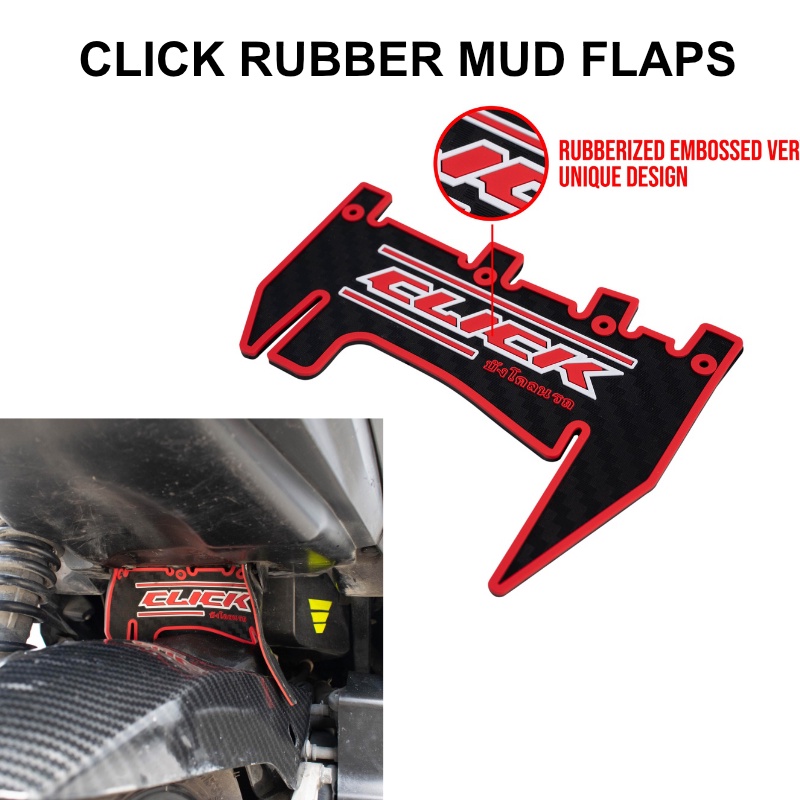 HONDA CLICK 125/150 V2 RUBBER MUD FLAPS COVER / CLICK GAME CHANGER MUD ...