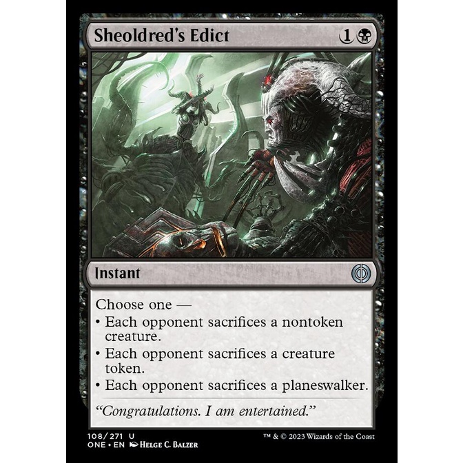 MTG - Sheoldred's Edict - NM U ONE | Shopee Philippines