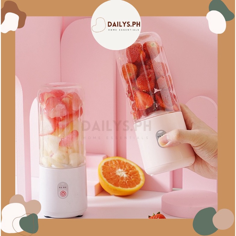 •DAILYS• Portable Blender 400mL Pocket Size Fruit Blender USB Charged ...