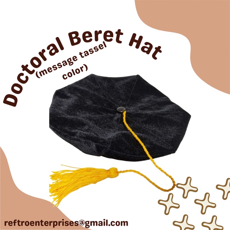 Doctoral Masteral Graduation Beret Hat | Shopee Philippines