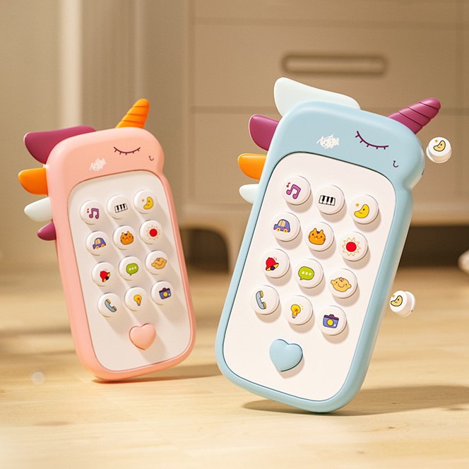 Toybus Phone Toys Telephone Teether Music Voice Toy Early Educational ...