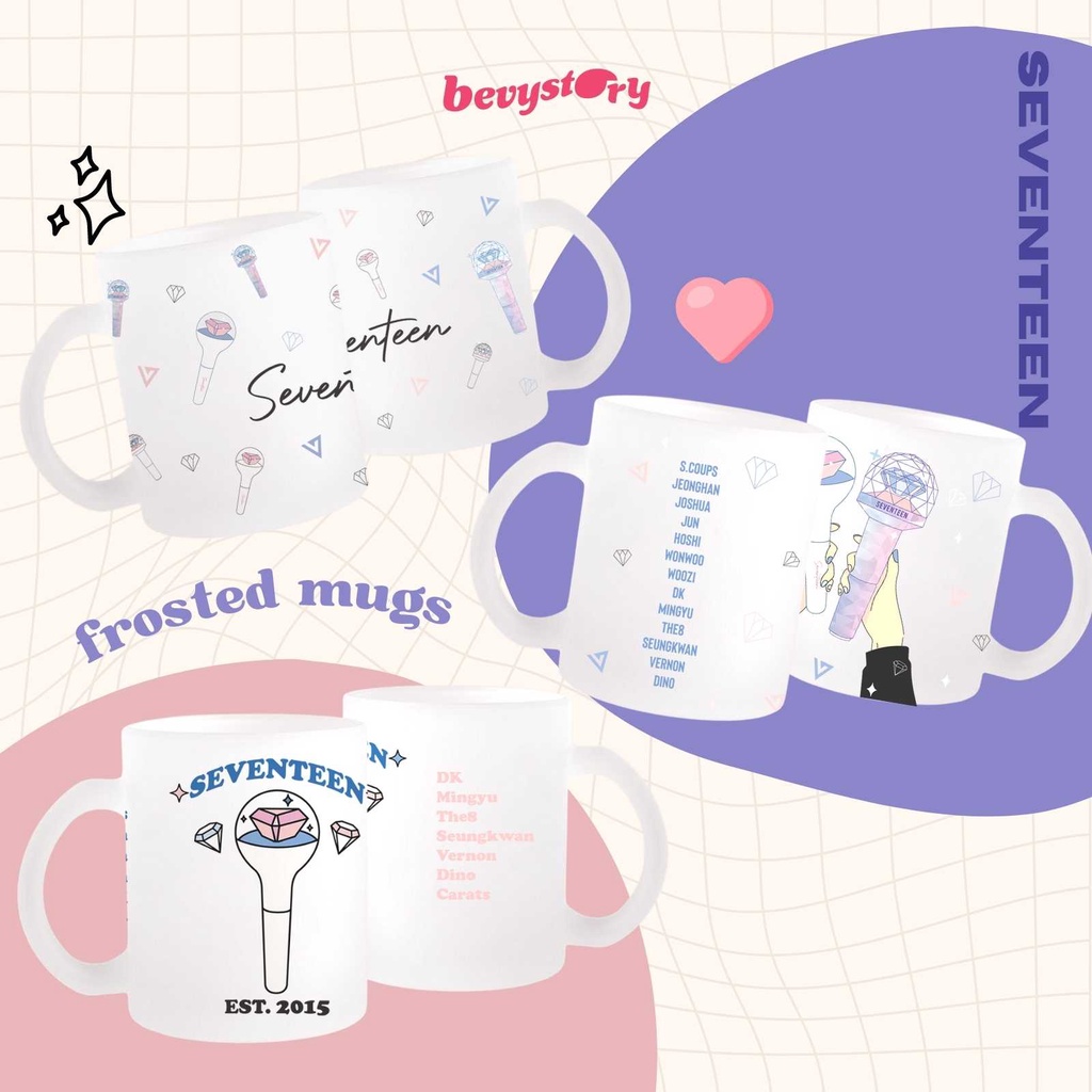 Kpop Mugs Seventeen SVT Carats Fanmade Merch Coffee Mug | BevyStory ...