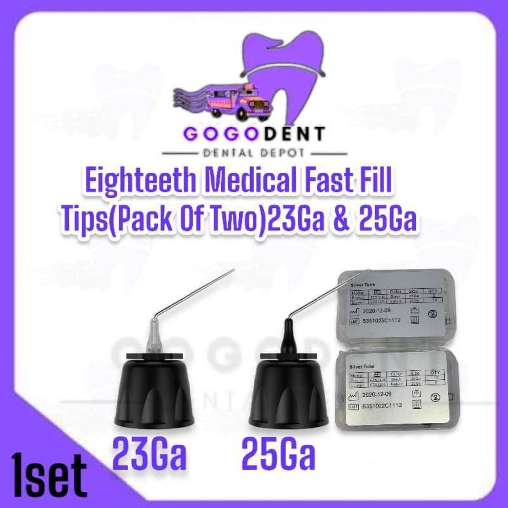 Eighteeth Medical Fast Fill Tips | Pack of Two | 23 & 25 Gauze | Shopee ...