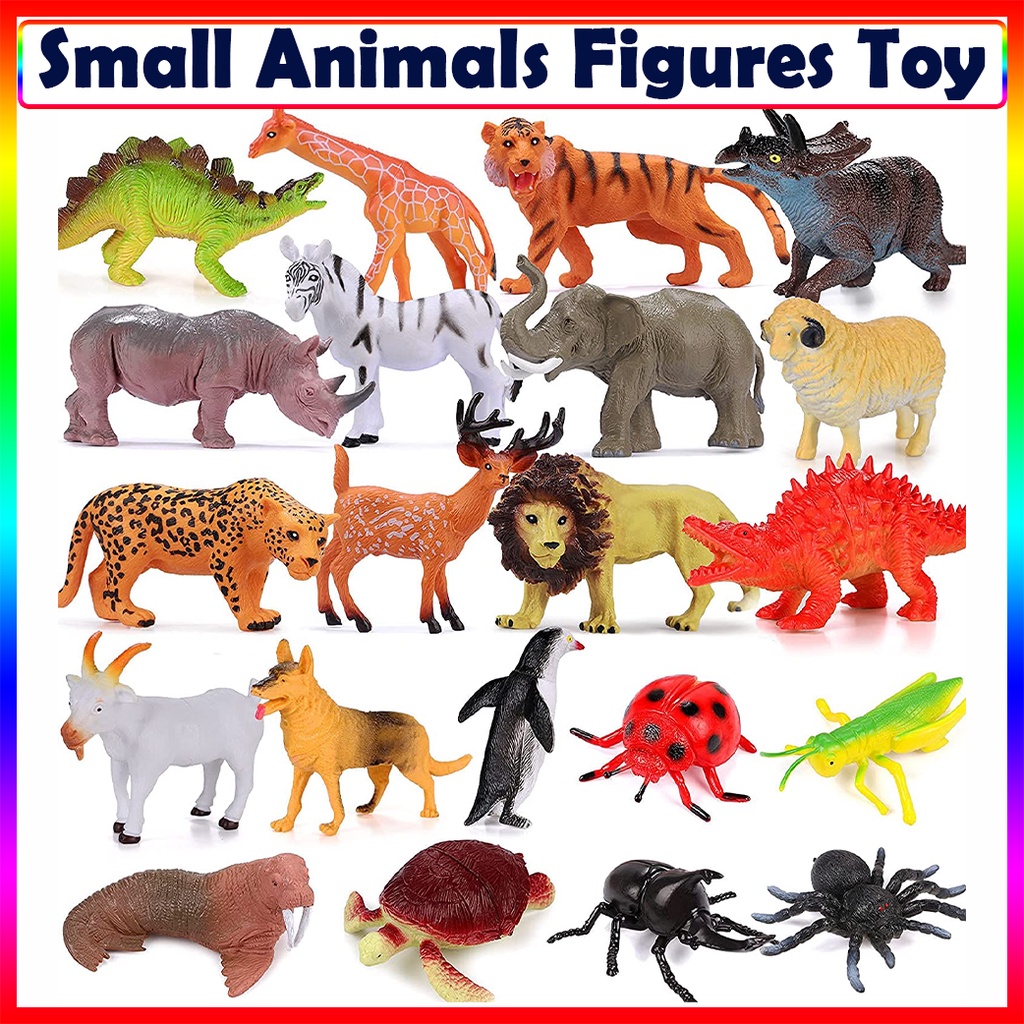Simulation Assorterd Animal Model Mini Dinosaur Forest Insect Sea Farm ...