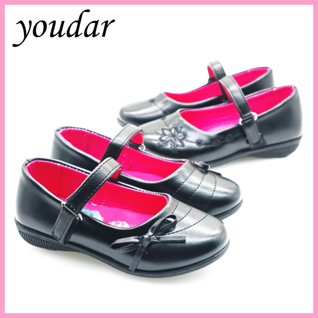 School black shoes for kids girl 233 | Shopee Philippines