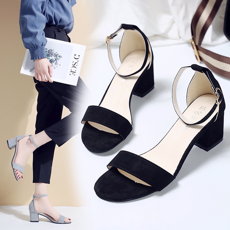 Ladies Korean Style Sandals Block Heels 2.5''#997 | Shopee Philippines
