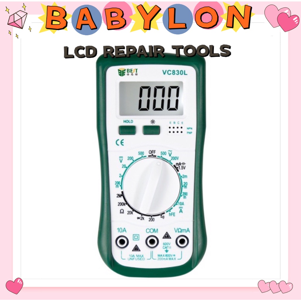Multi Tester Best BST-VC830L High Precision Multi Meter Multimeter ...