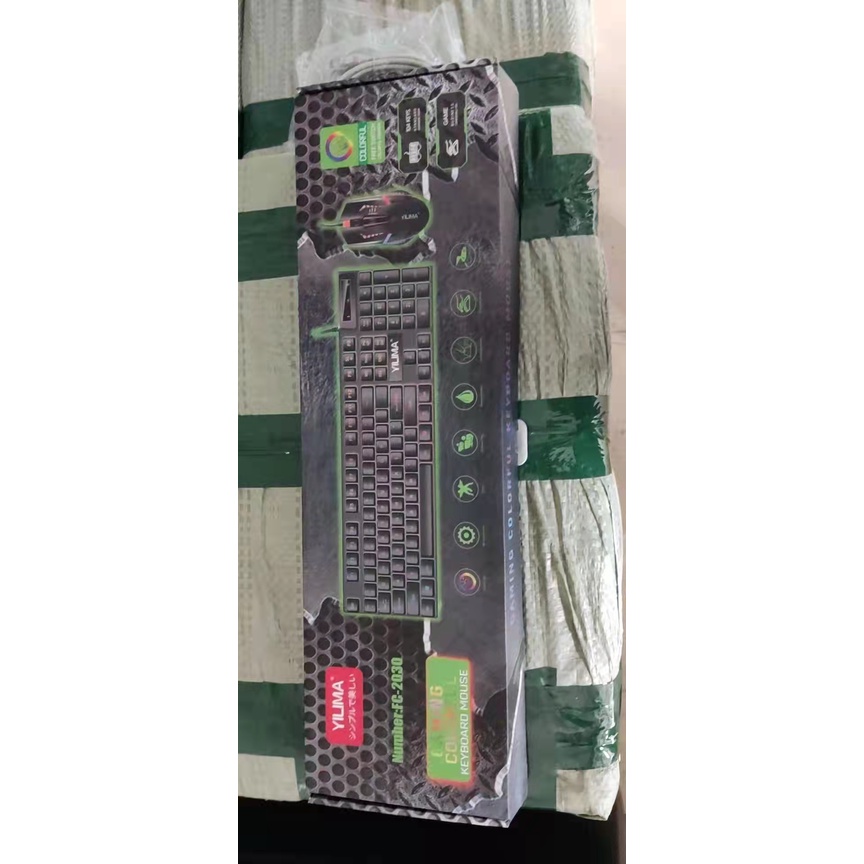 104 Keys Basic Interface Game Gaming USB Keyboard and Mouse Combo ...
