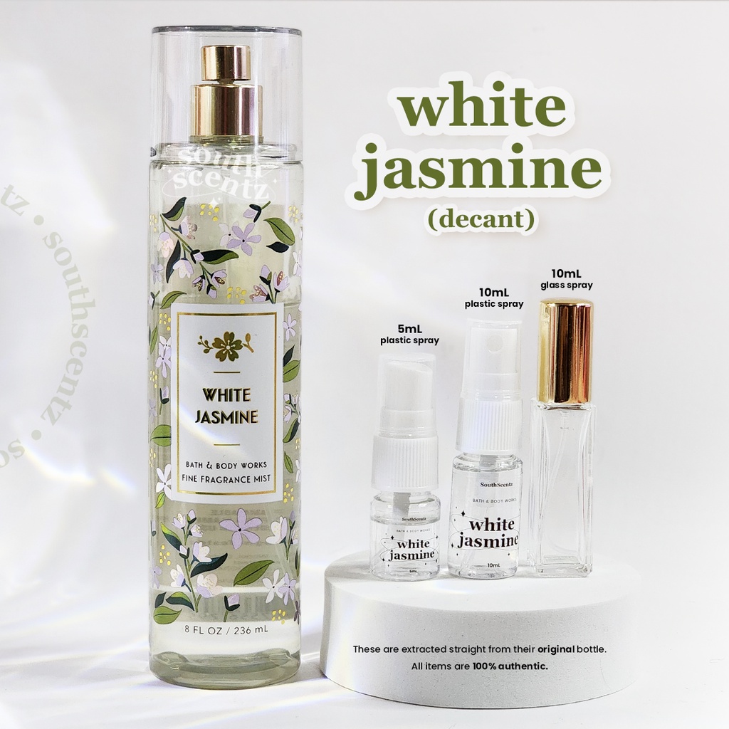 White Jasmine Bath and Body Works Body Mist BBW 5mL 10mL SouthScentz ...