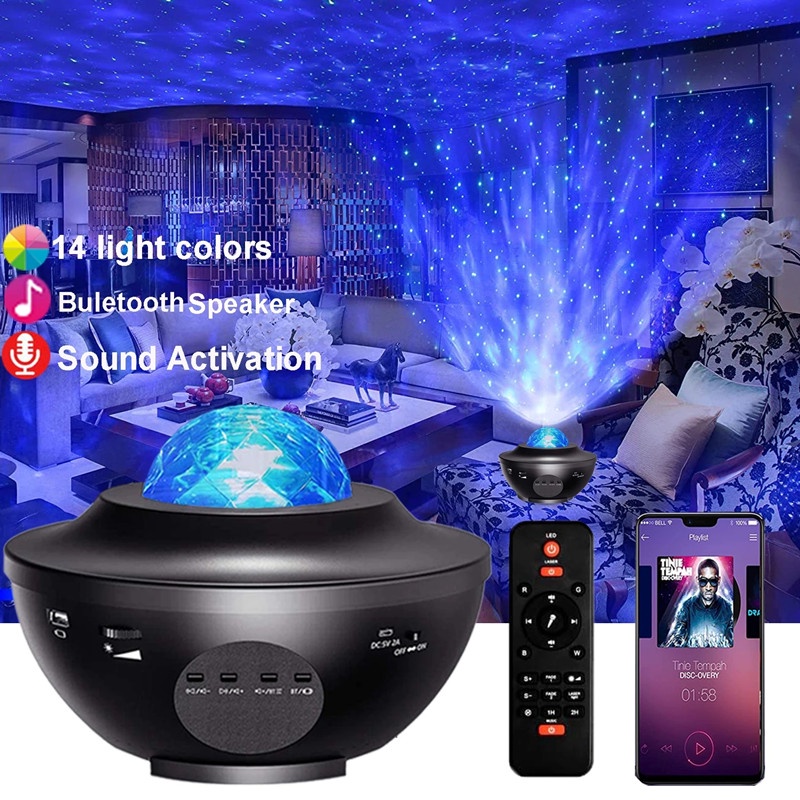 Led Star Projector Night Light Galaxy Starry Projector With Music ...