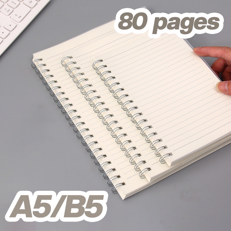Jhsy Coil Notebook A5 B5 Grid Blank Line Dot Loose Leaf Coil Notebook Line Notebook 80 Sheets