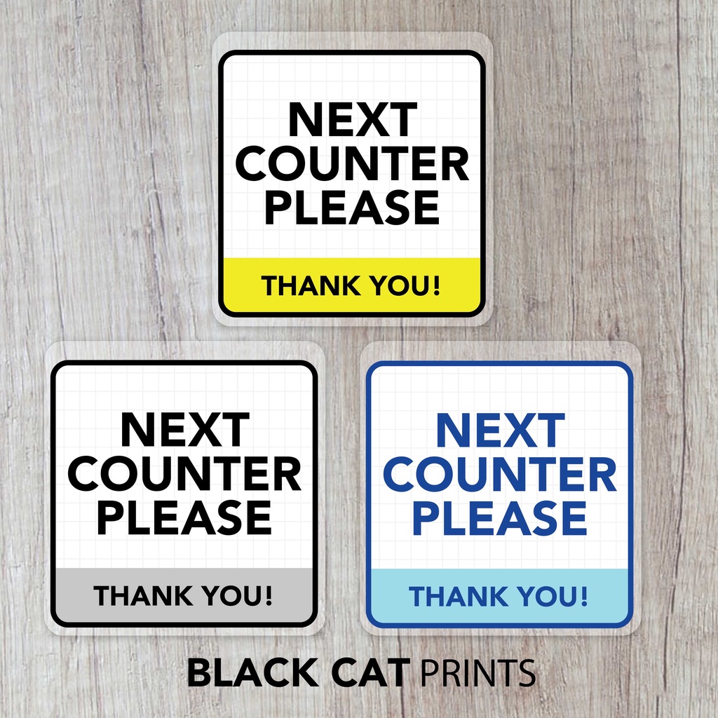 Next Counter Please Sign / Laminated Signages / Sign Board | Shopee ...
